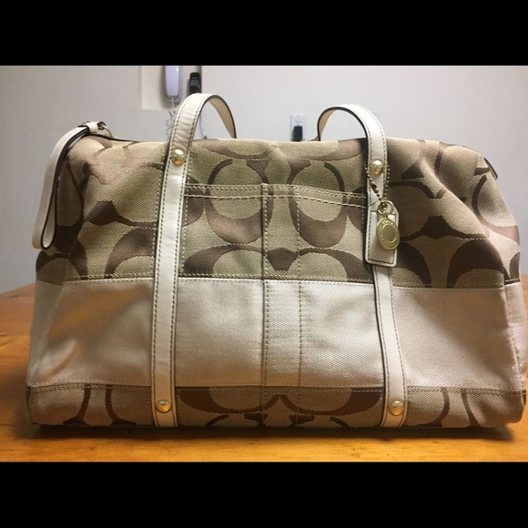 Coach | Bags | Coach Ivory Shouldertote Bag | Poshmark